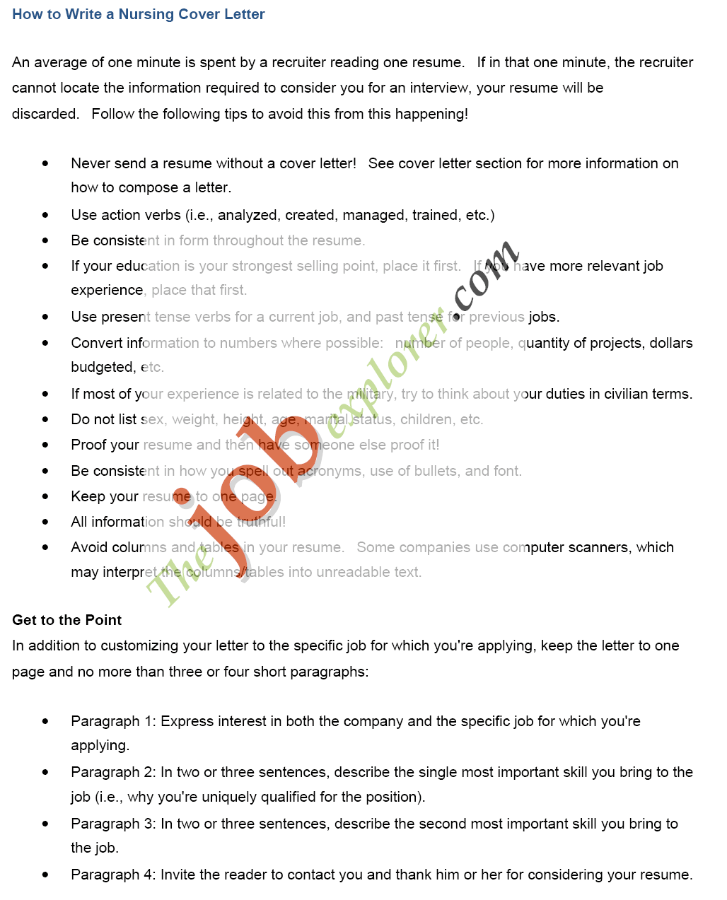 Nursing Cover Letter Nursing Resume